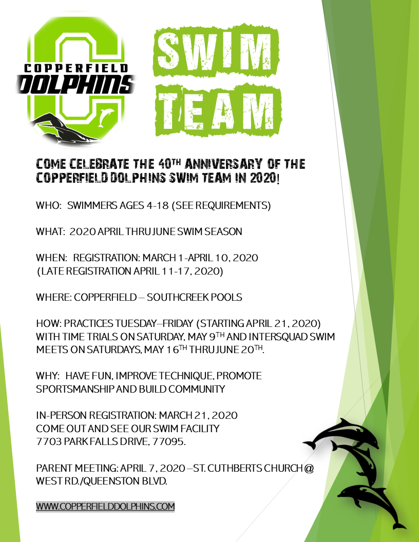 Home - Copperfield Swim Team Parents Assoc