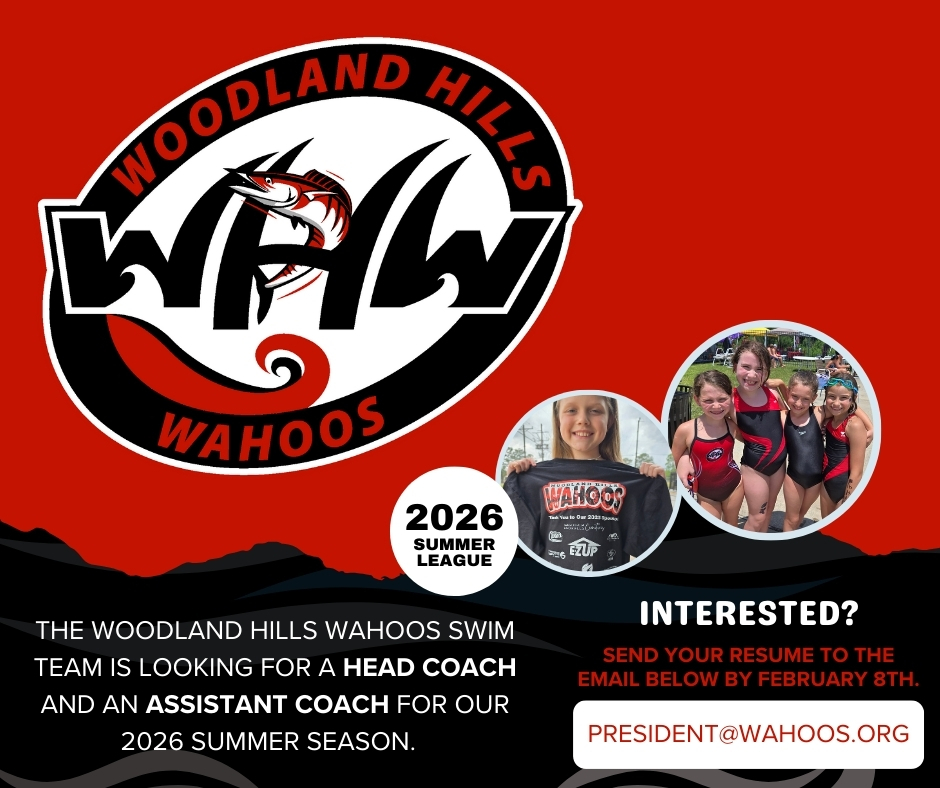 COACHES - APPLY NOW - Woodland Hills Wahoos Swim Team