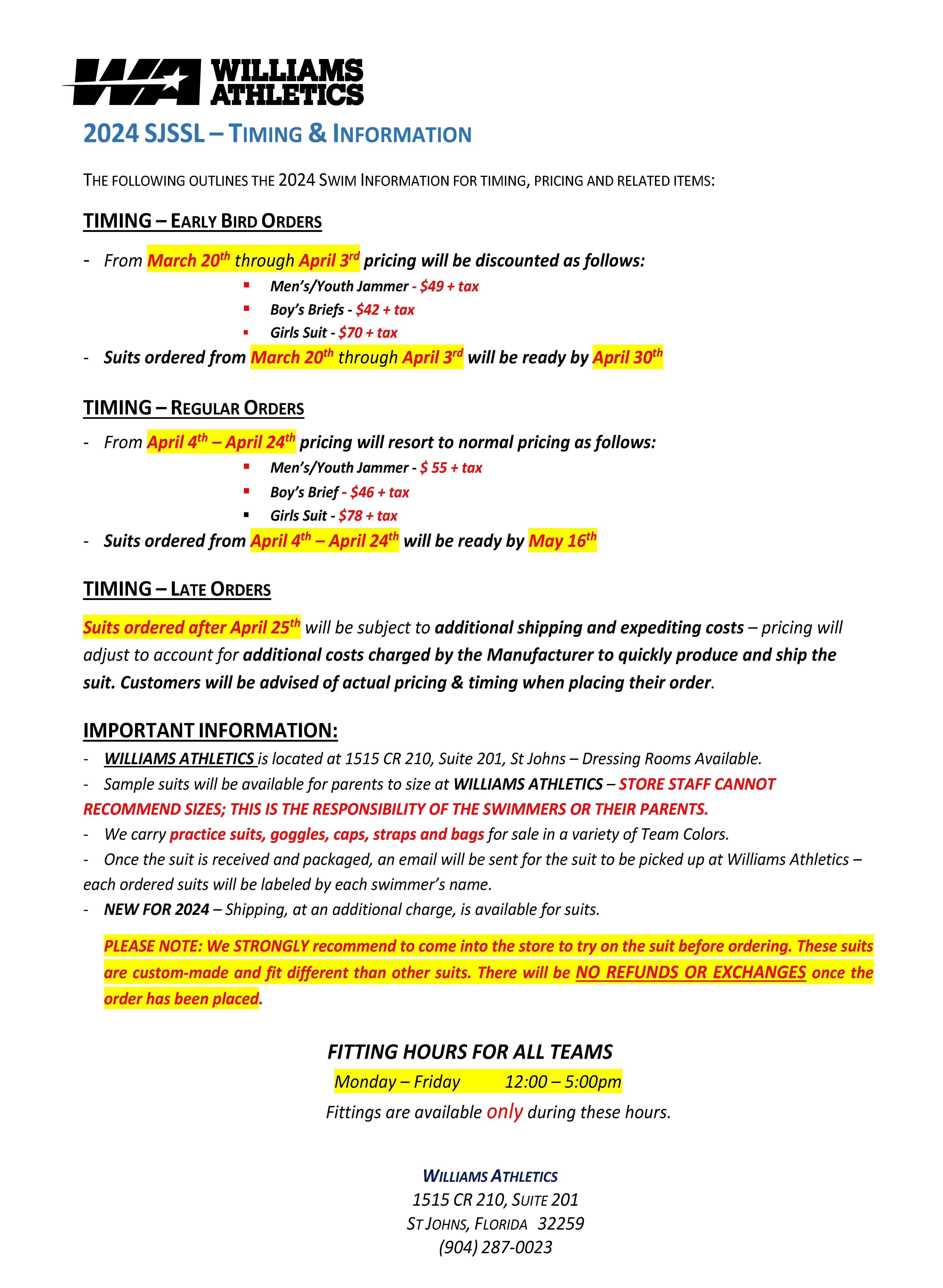 Swim Suits & Spirit Wear - RiverTown RipTides