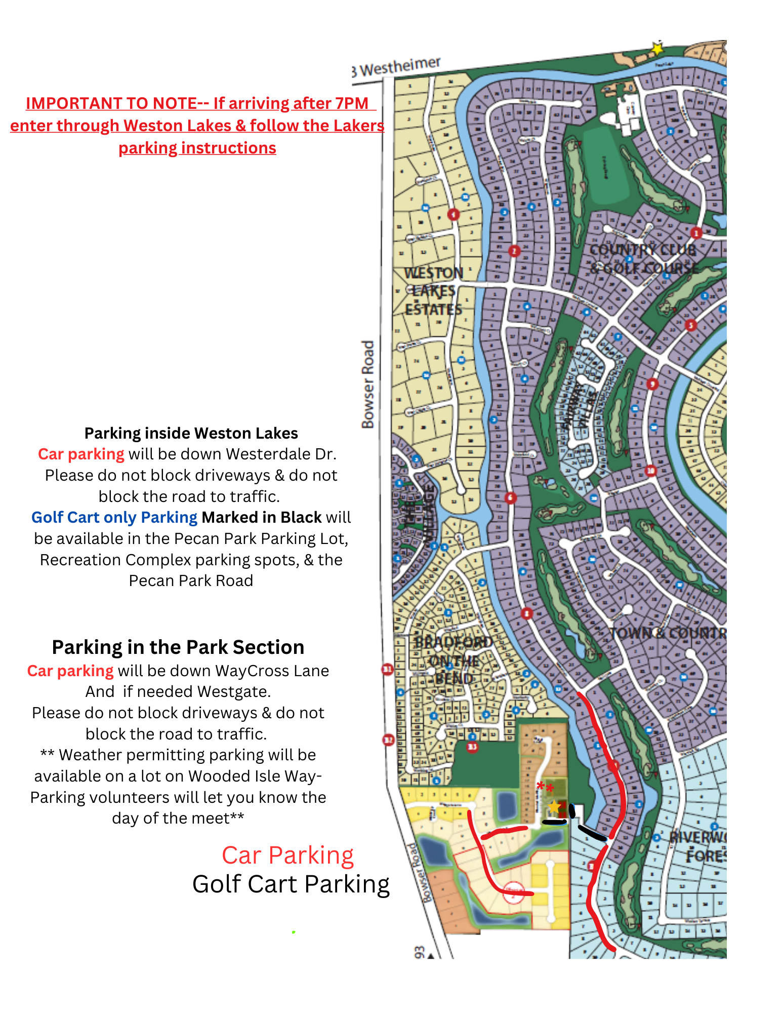 Directions - Weston Lakers Swim Team