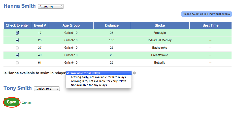 Meet Entry Instructions - Walnut Creek Swim Team